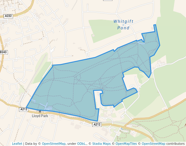 Lloyd Park in Croydon | Map and Routes