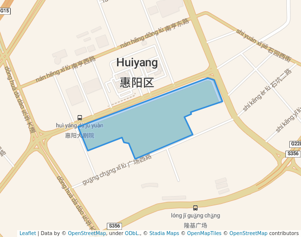 市政广场 in Hui Zhou Shi | Map and Routes
