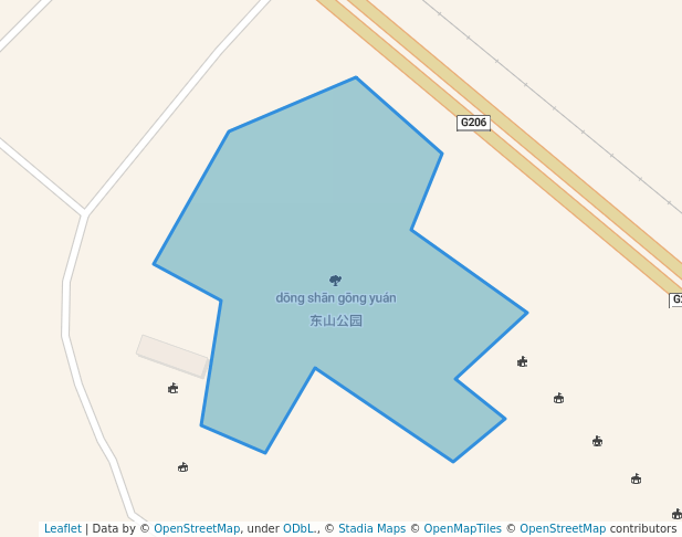 东山公园 in Meizhou | Map and Routes