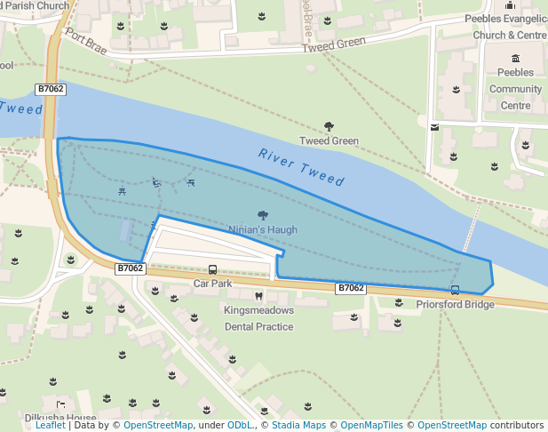 Ninian's Haugh in Peebles | Map and Routes
