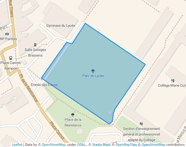 Parc du Lycée in Tournon-sur-Rhône | Map and Routes