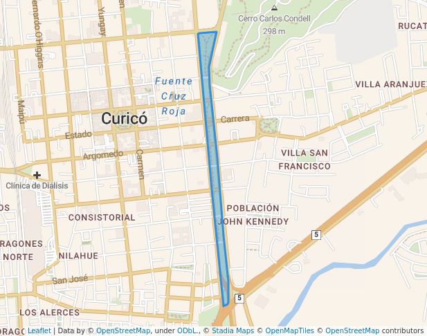 Parque Alameda in Curicó | Map and Routes