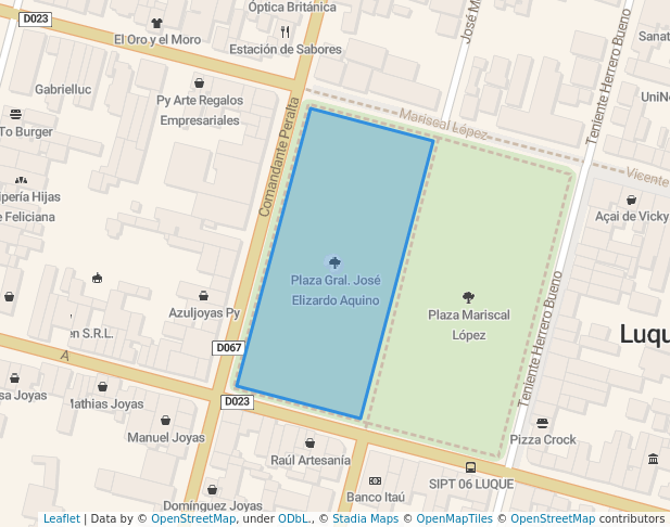 Plaza Gral. José Elizardo Aquino in Luque | Map and Routes