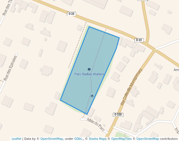 Parc Radley-Walters in Saint-Contest | Map and Routes