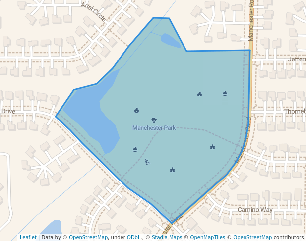 Manchester Park in Madison | Map and Routes