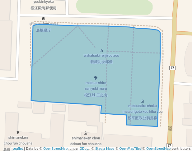 松江城 三之丸 in Matsue | Map and Routes