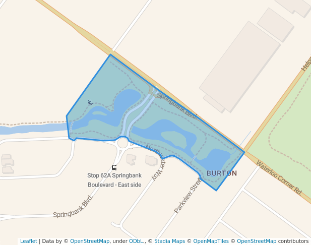 Springbank Boulevard Reserve in Burton | Map and Routes