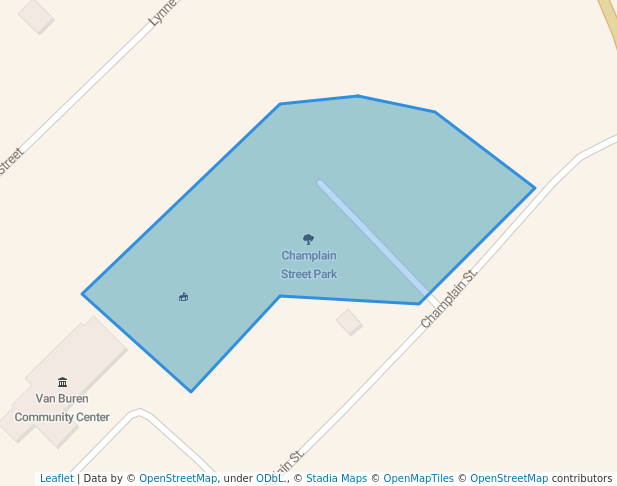 Champlain Street Park in Van Buren | Map and Routes