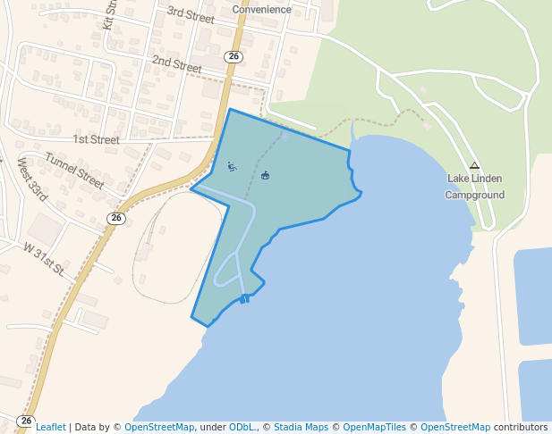 Lake Linden Village Park in Lake Linden | Map and Routes