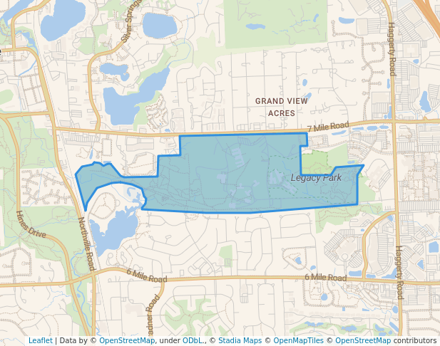 7 Mile Road Park in Northville | Map and Routes