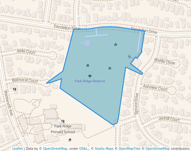 Park Ridge Reserve in Rowville | Map and Routes