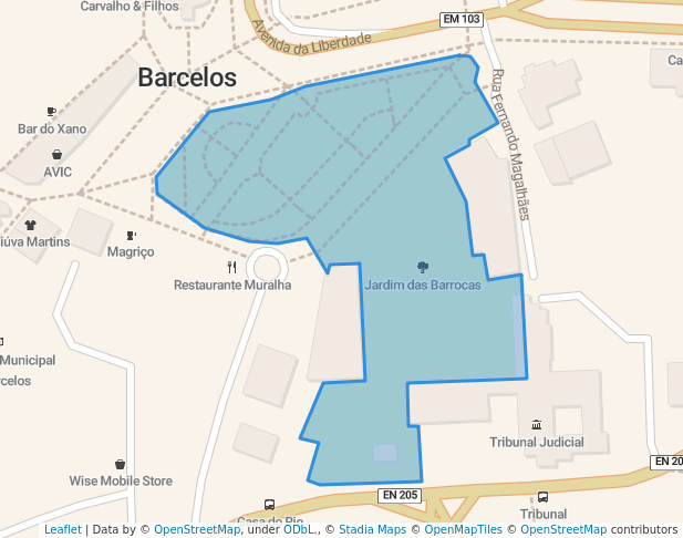 Jardim das Barrocas in Barcelos | Map and Routes
