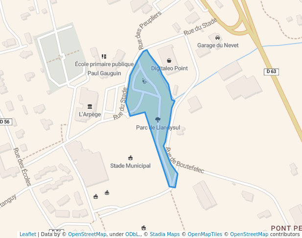 Parc de Llandysul in Plogonnec | Map and Routes