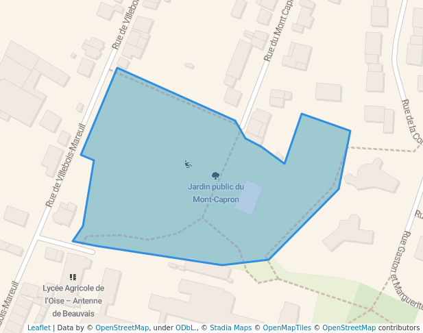 Jardin public du Mont-Capron in Beauvais | Map and Routes