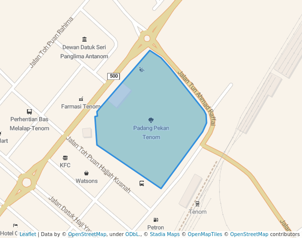 Padang Pekan Tenom in Tenom | Map and Routes