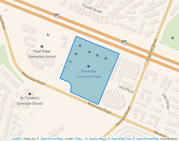 Pearlridge Community Park in Aiea | Map and Routes