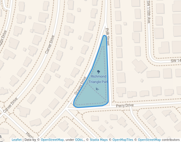 Richmond Triangle Park in Miami | Map and Routes