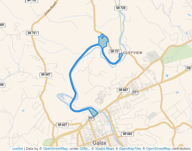 New River Trail State Park in Galax | Map and Routes