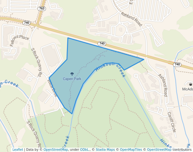 Capen Park in Columbia | Map and Routes