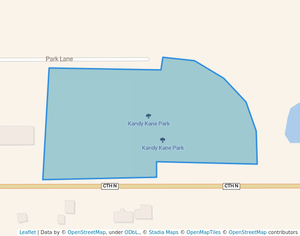 Kandy Kane Park in Arpin | Map and Routes