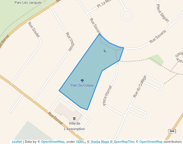 Parc Du Coteau in L'Assomption | Map and Routes