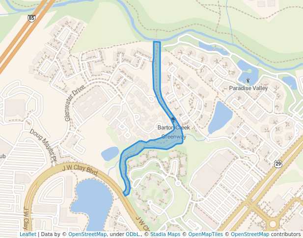 Barton Creek Greenway in Charlotte | Map and Routes