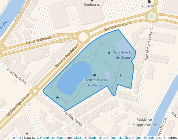 Jardin de la Tour des Dames in Douai | Map and Routes