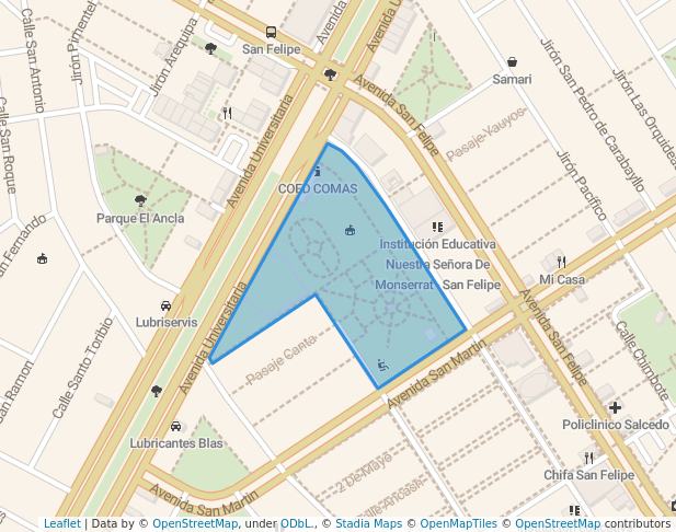 Parque Manhattan in Comas | Map and Routes