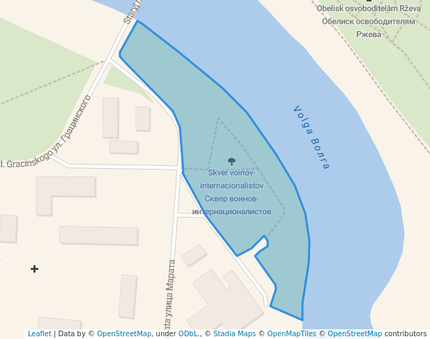Сквер воинов-интернационалистов in Rzhev | Map and Routes