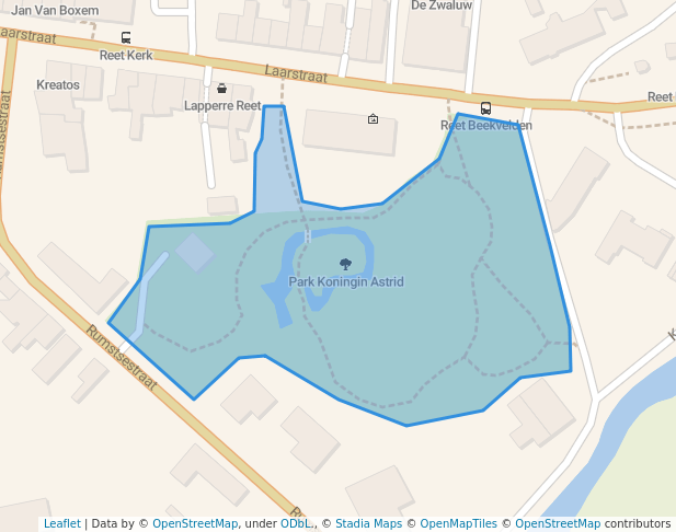 Park Koningin Astrid in Rumst | Map and Routes