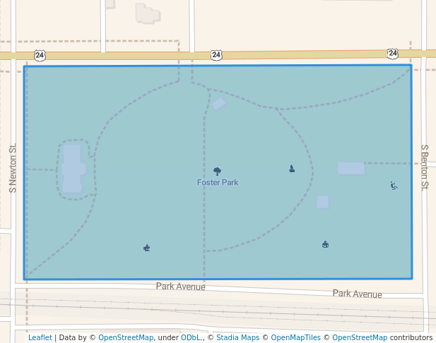 Foster Park in Goodland | Map and Routes