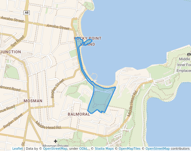Balmoral Park in Mosman | Map and Routes