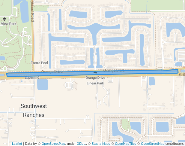 Orange Drive Linear Park in Southwest Ranches | Map and Routes