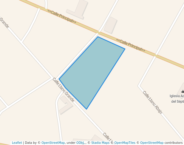 Plaza llano Grande in Las Lomas | Map and Routes