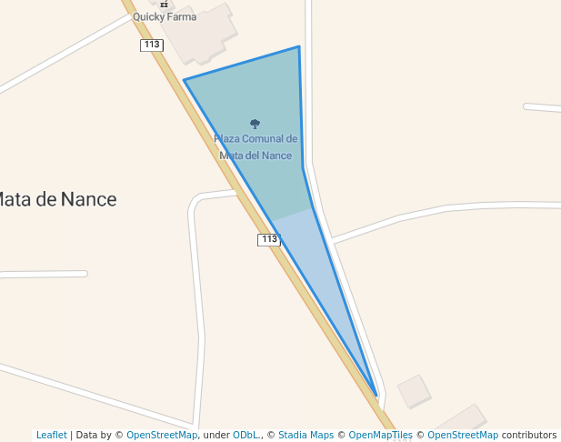 Plaza Comunal de Mata del Nance in Las Lomas | Map and Routes