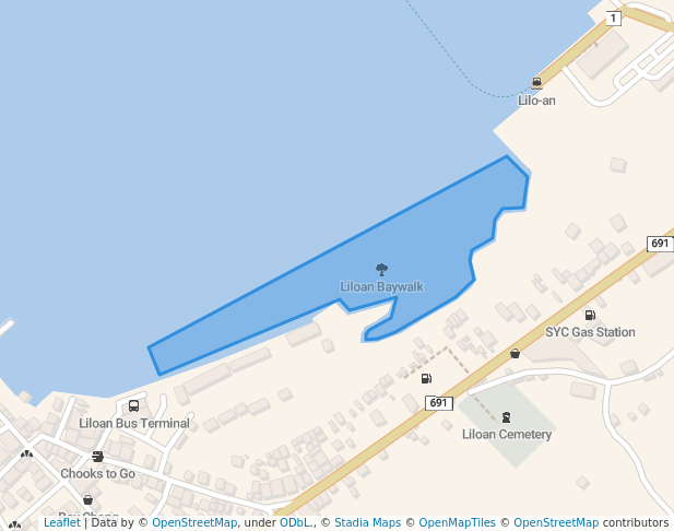 Liloan Baywalk in Liloan | Map and Routes