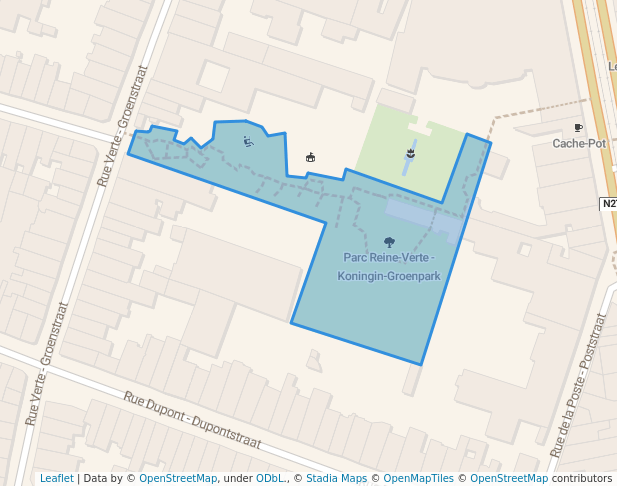 Parc Reine-Verte - Koningin-Groenpark in Schaerbeek | Map and Routes