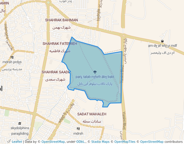 پارک تالاب نیلوفر آبی بابل in Babol | Map and Routes