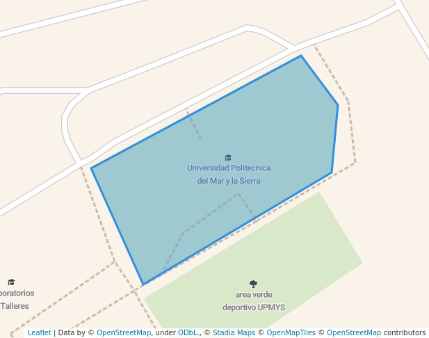 area verde UPMYS in La Cruz | Map and Routes