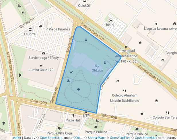 Parque Publico San Jose de Bavaria in Bogotá | Map and Routes