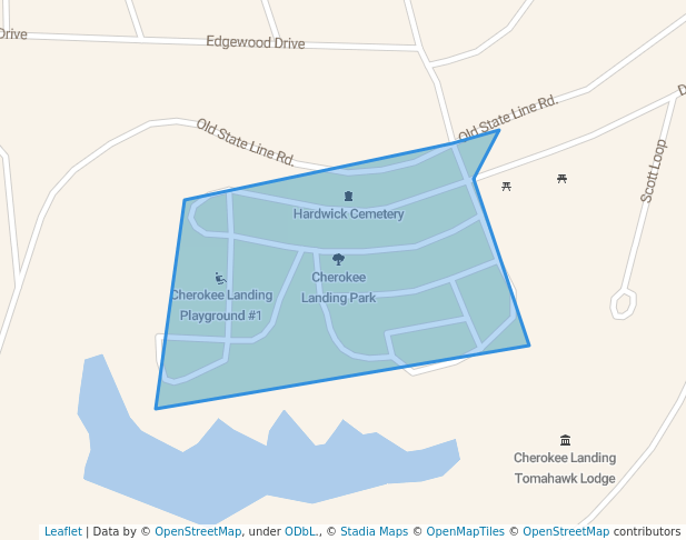 Cherokee Landing Park in Saulsbury | Map and Routes