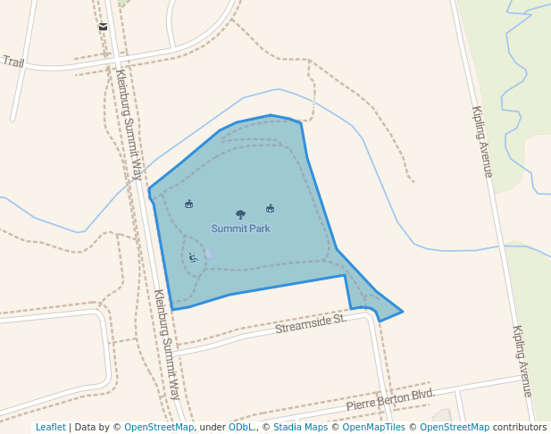 Summit Park in Vaughan | Map and Routes