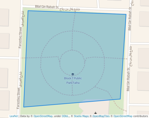 Public park Faiha in Kuwait City | Map and Routes