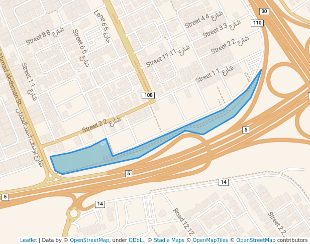 Jabriya walkway park path in Jabriya | Map and Routes