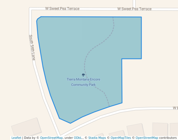Tierra Montana Encore Community Park in Phoenix | Map and Routes