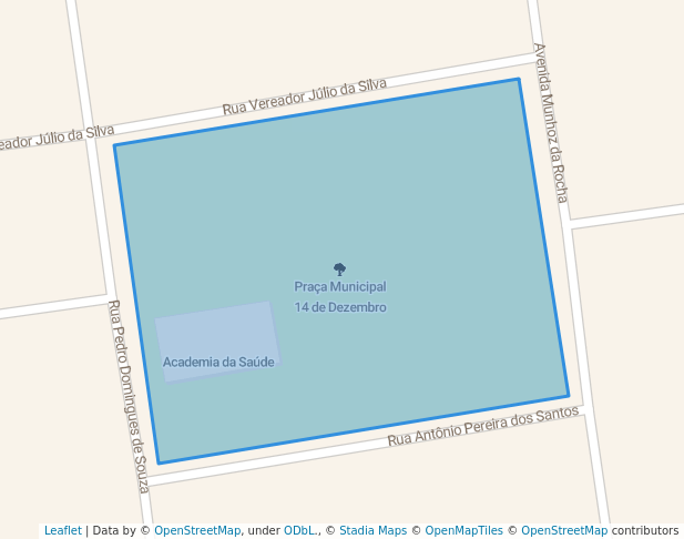 Praça Municipal 14 de Dezembro in Leópolis | Map and Routes