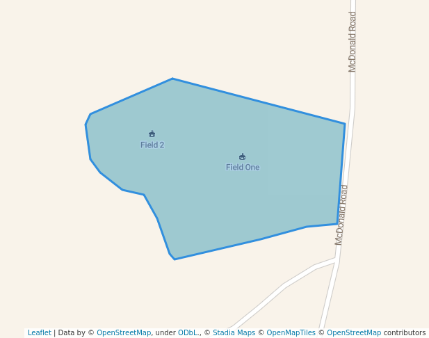 Fred Sims Field in Chandlersville | Map and Routes