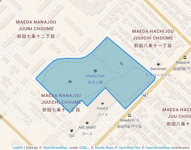 Maeda Park in Sapporo | Map and Routes