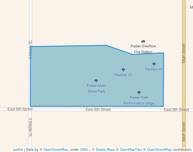Paden Main Street Park in Paden | Map and Routes