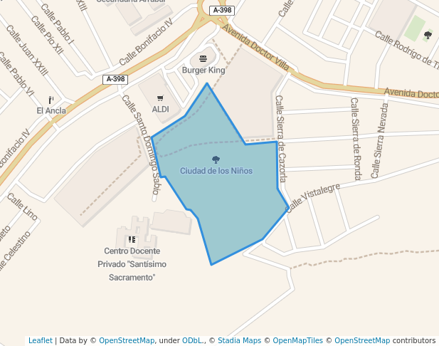 Ciudad de los Niños in Carmona | Map and Routes